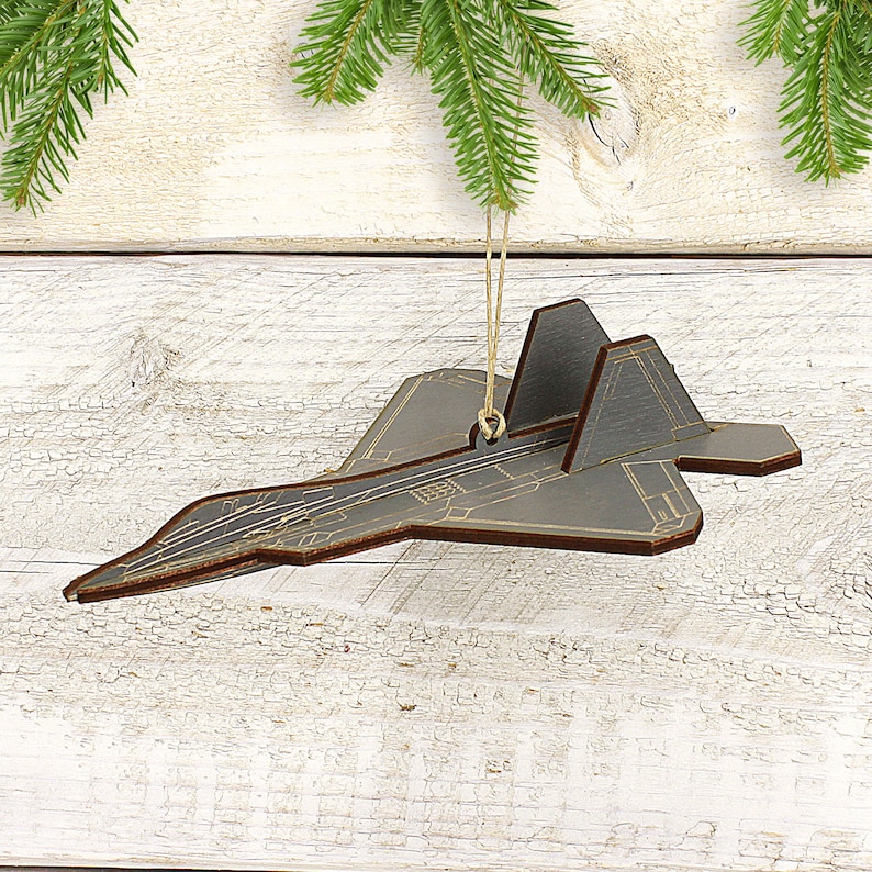 F-22 Raptor Fighter Jet Airplane Christmas Ornament | Etsy