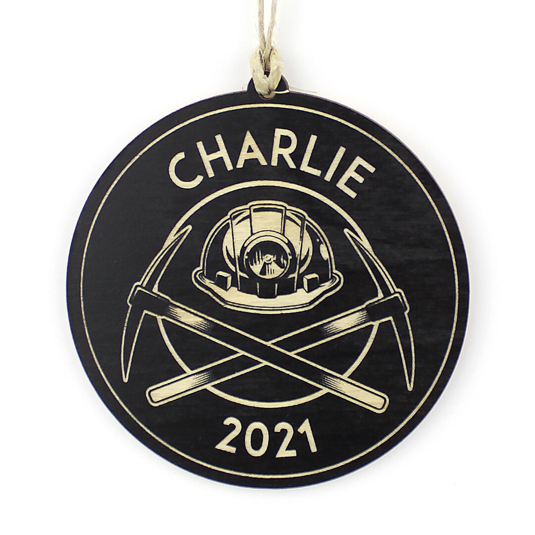 Personalized Coal Miner Christmas Ornament - Etsy