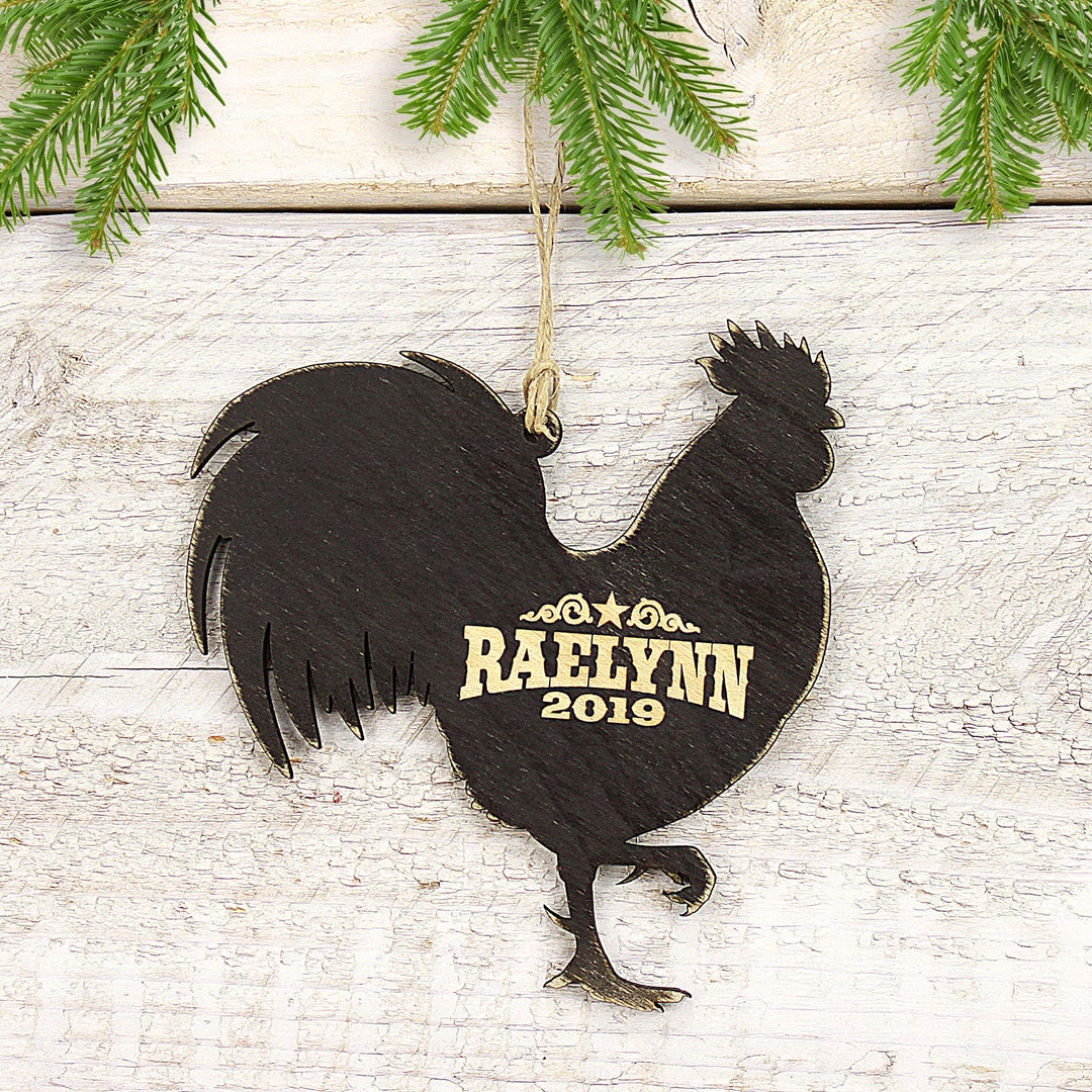 Personalized Rooster Ornament, Rooster Gift - Etsy