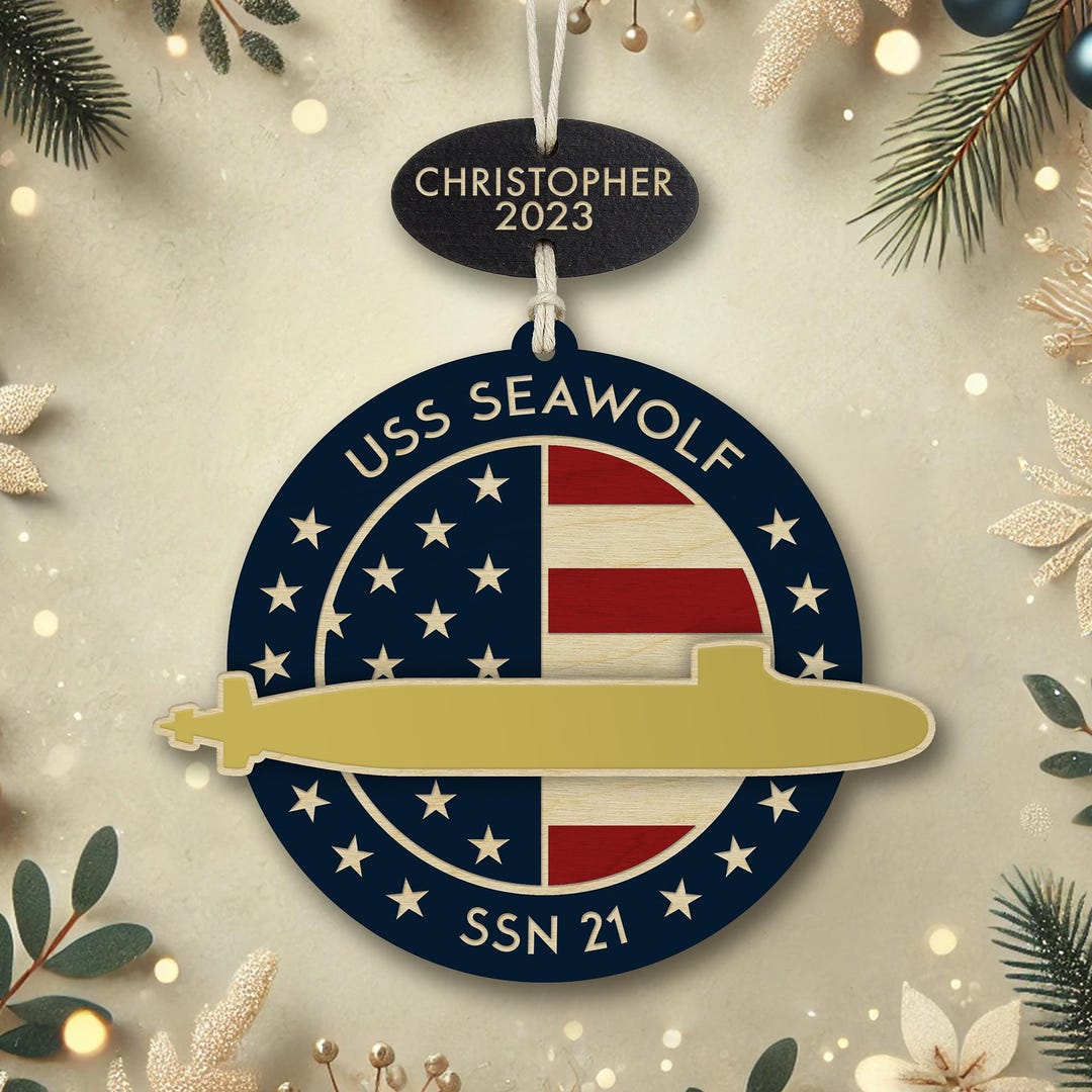 Personalized Submarine Christmas Ornament | U.S. Navy Seawolf Class ...