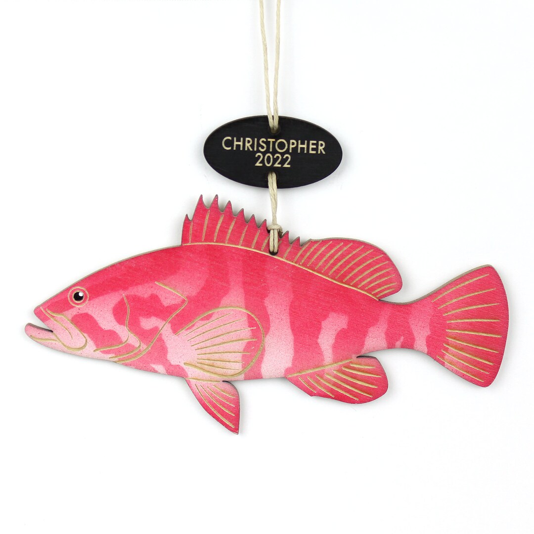 Personalized Red Grouper Fish Christmas Ornament - Etsy