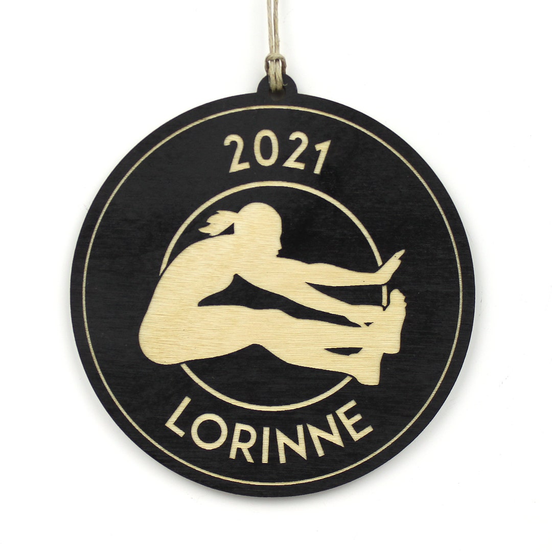 Personalized Long Jump, Triple Jump Christmas Ornament (female, Women's ...