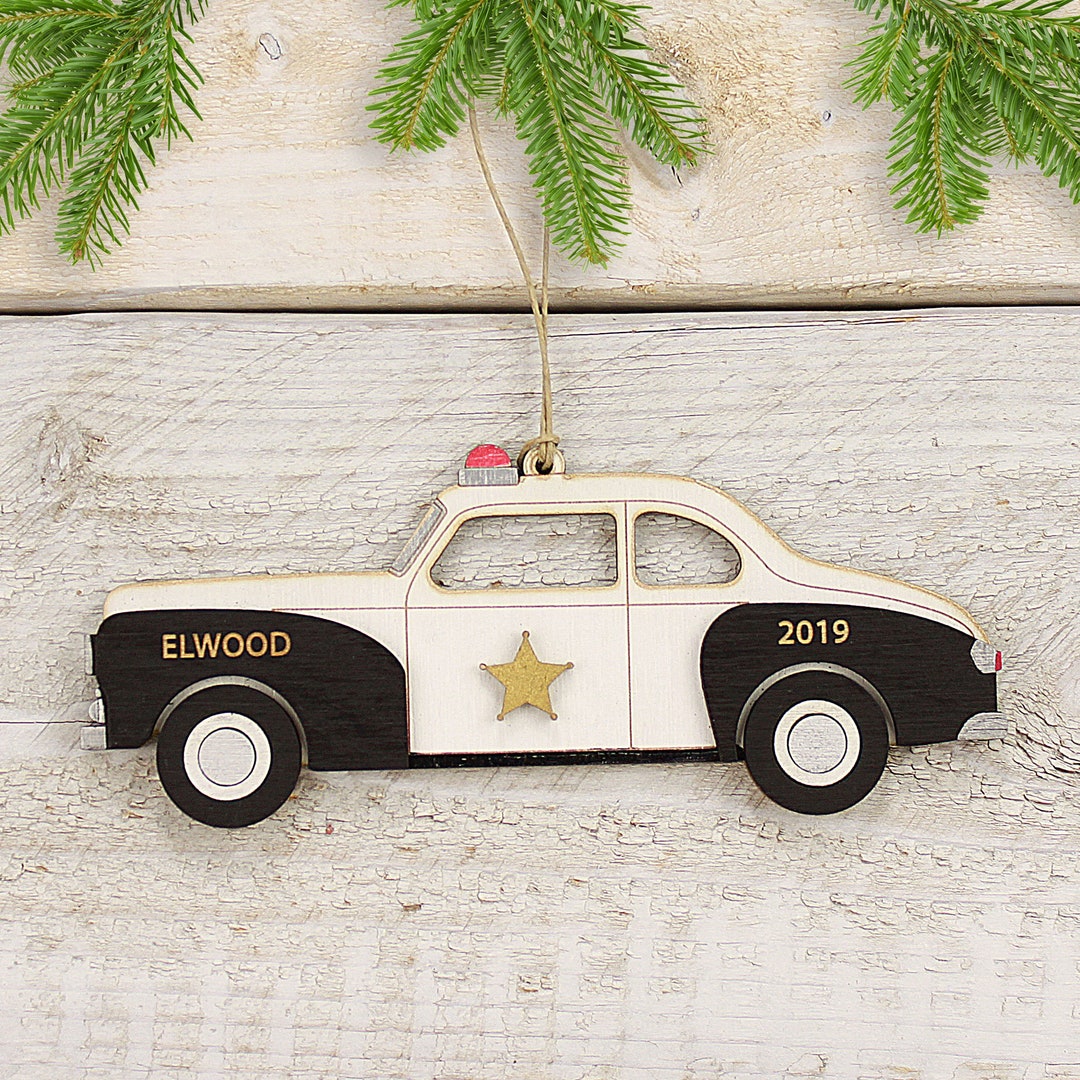 Personalized Police Car Christmas Ornament (laser Engraved) - Etsy