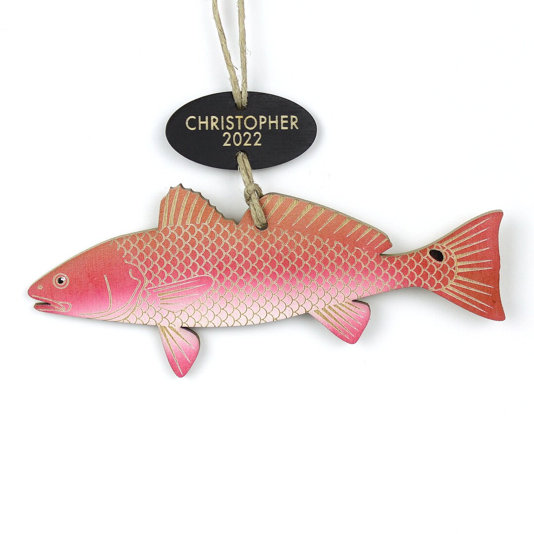 Personalized Redfish Red Drum Christmas Ornament - Etsy