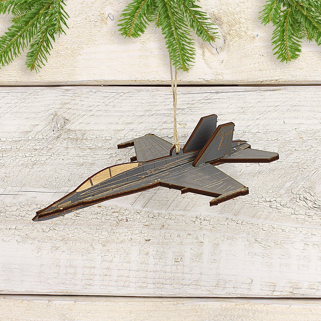 F/A-18 Hornet Fighter Jet Airplane Christmas Ornament - Etsy