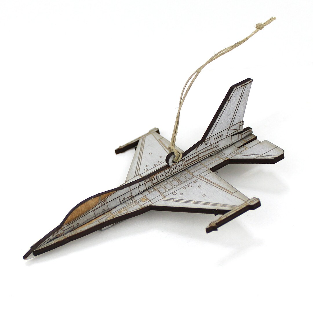 F-16 Falcon Fighter Jet Airplane Christmas Ornament - Etsy
