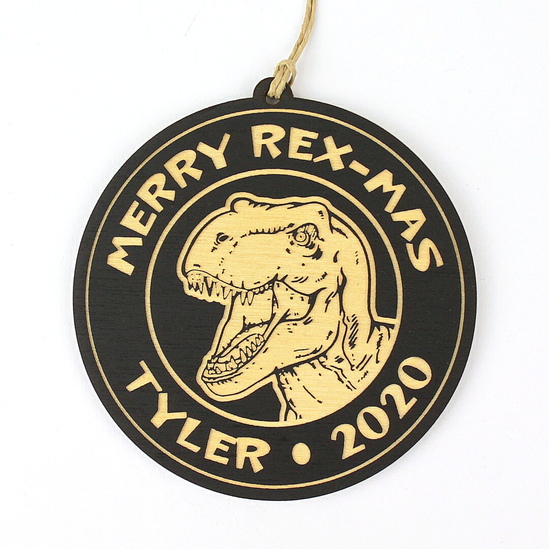Personalized Merry Rex-mas (T. Rex) Christmas Ornament - Etsy