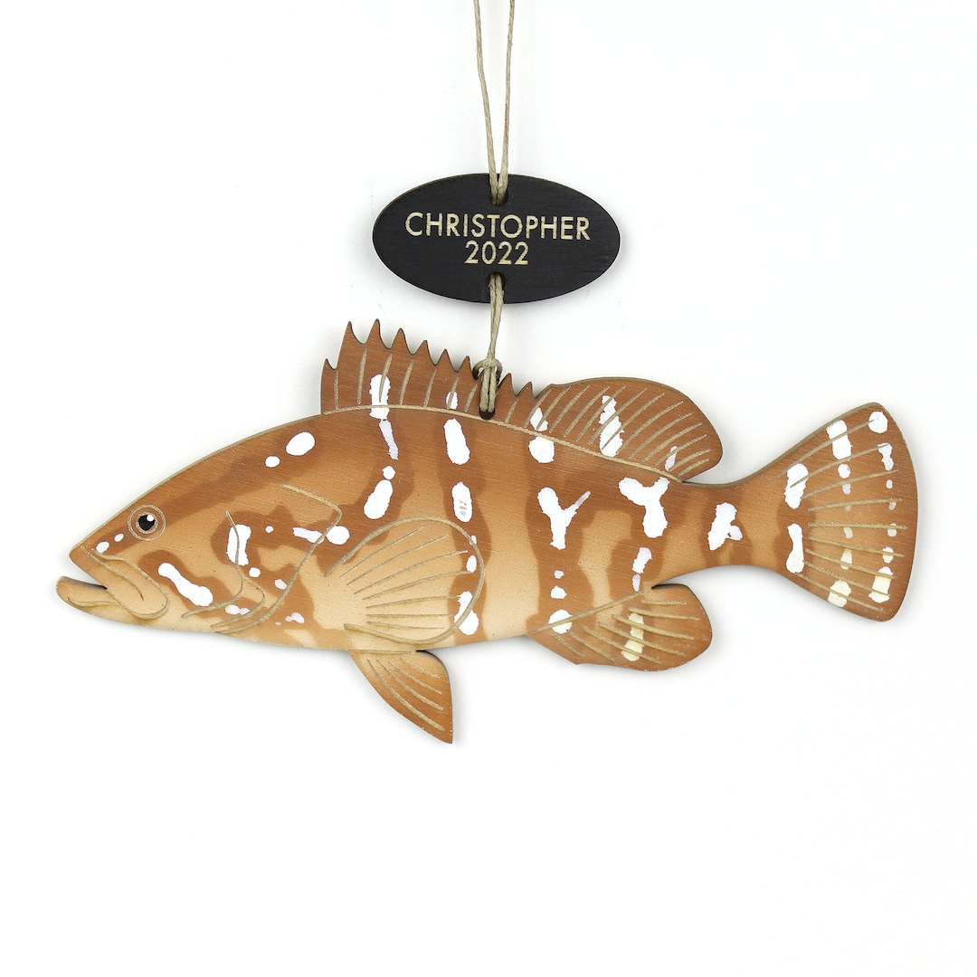 Personalized Nassau Grouper Fish Christmas Ornament - Etsy