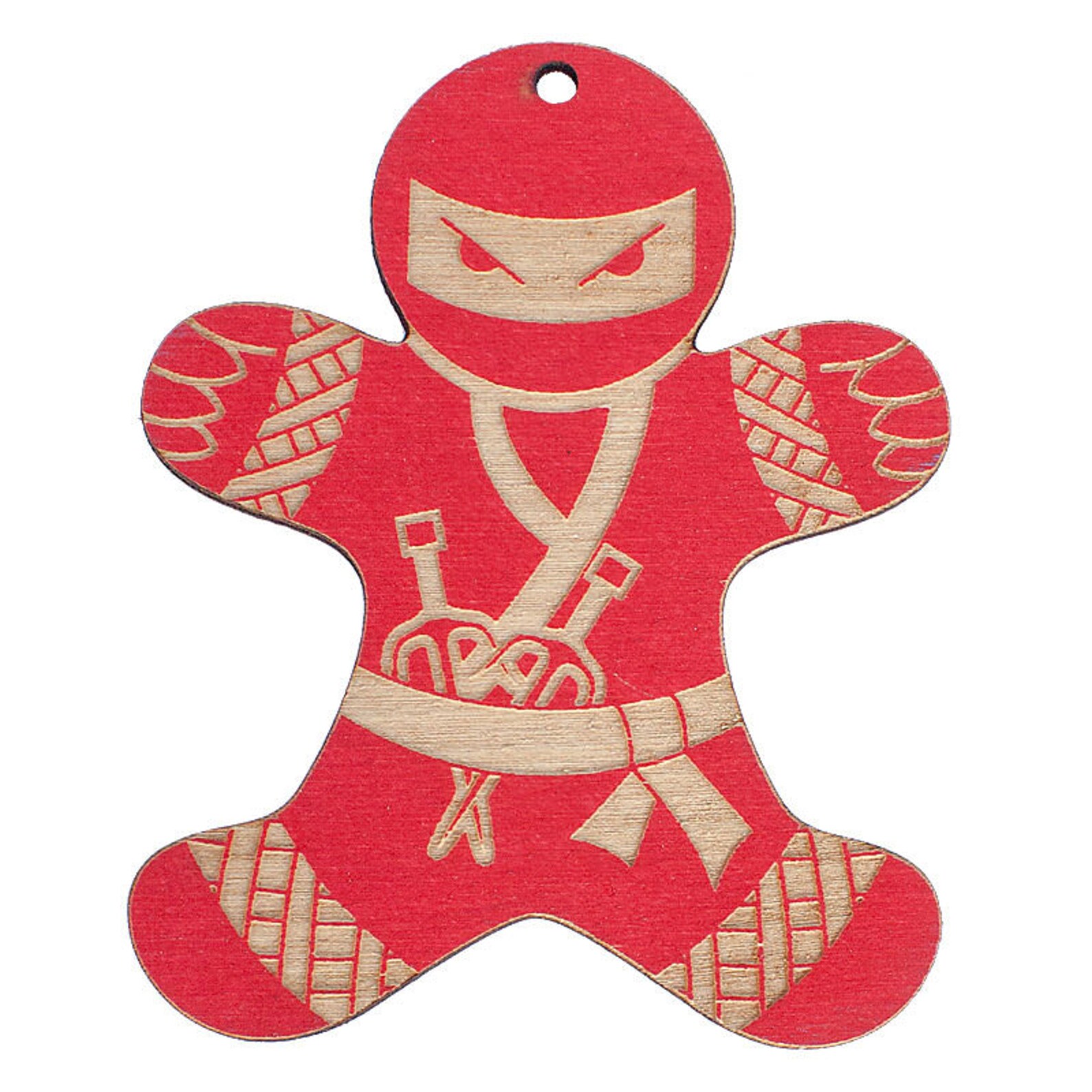 Ninja Gingerbread Man Christmas Ornament | Etsy