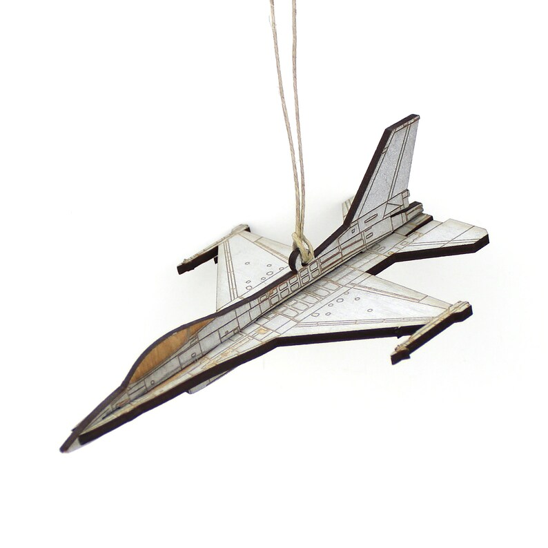 F-16 Falcon Fighter Jet Airplane Christmas Ornament - Etsy