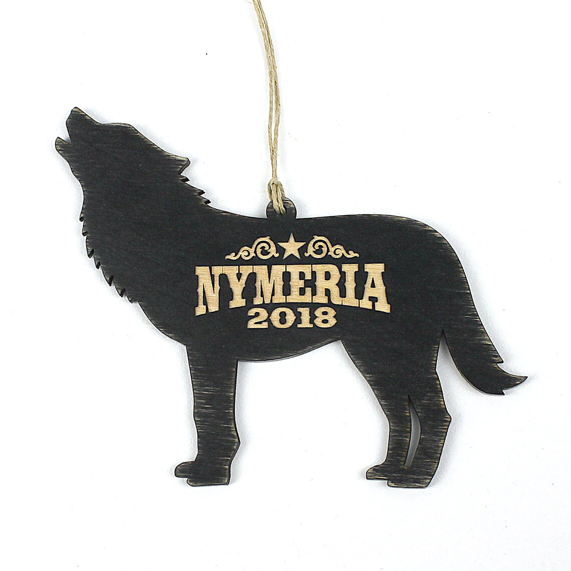 Personalized Wolf Christmas Ornament Wolf Gift Custom - Etsy