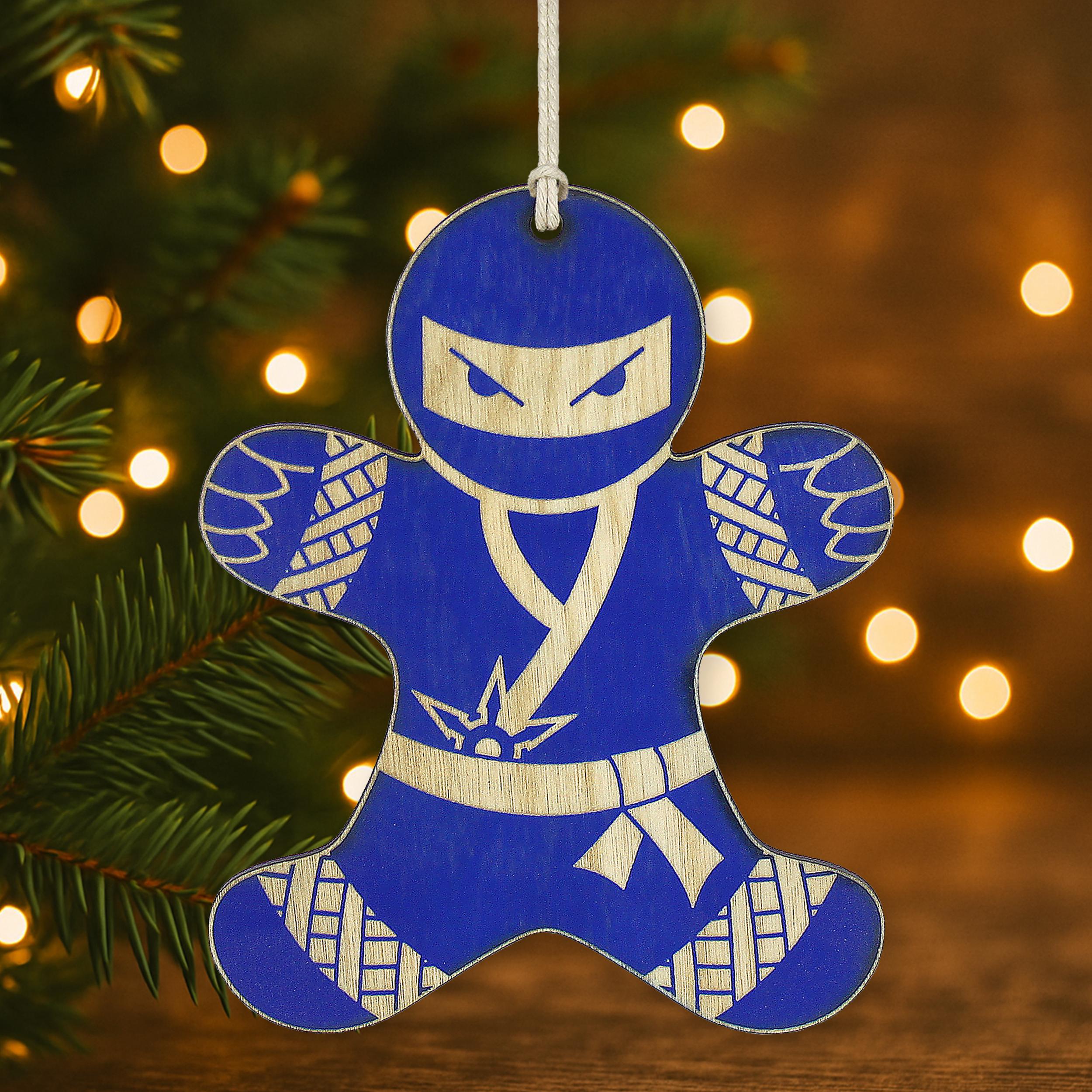 Ninja Gingerbread Man Christmas Ornament (blue) - Etsy