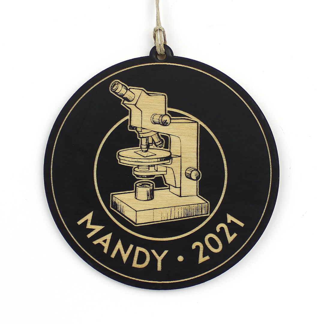 Personalized Microscope Christmas Ornament - Etsy