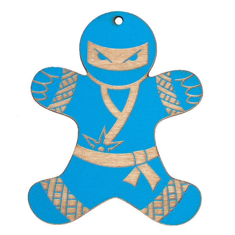 Ninja Gingerbread Man Christmas Ornament | Etsy