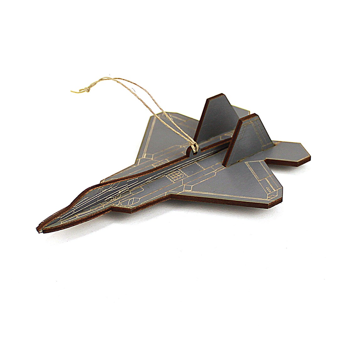 F-22 Raptor Fighter Jet Airplane Christmas Ornament - Etsy
