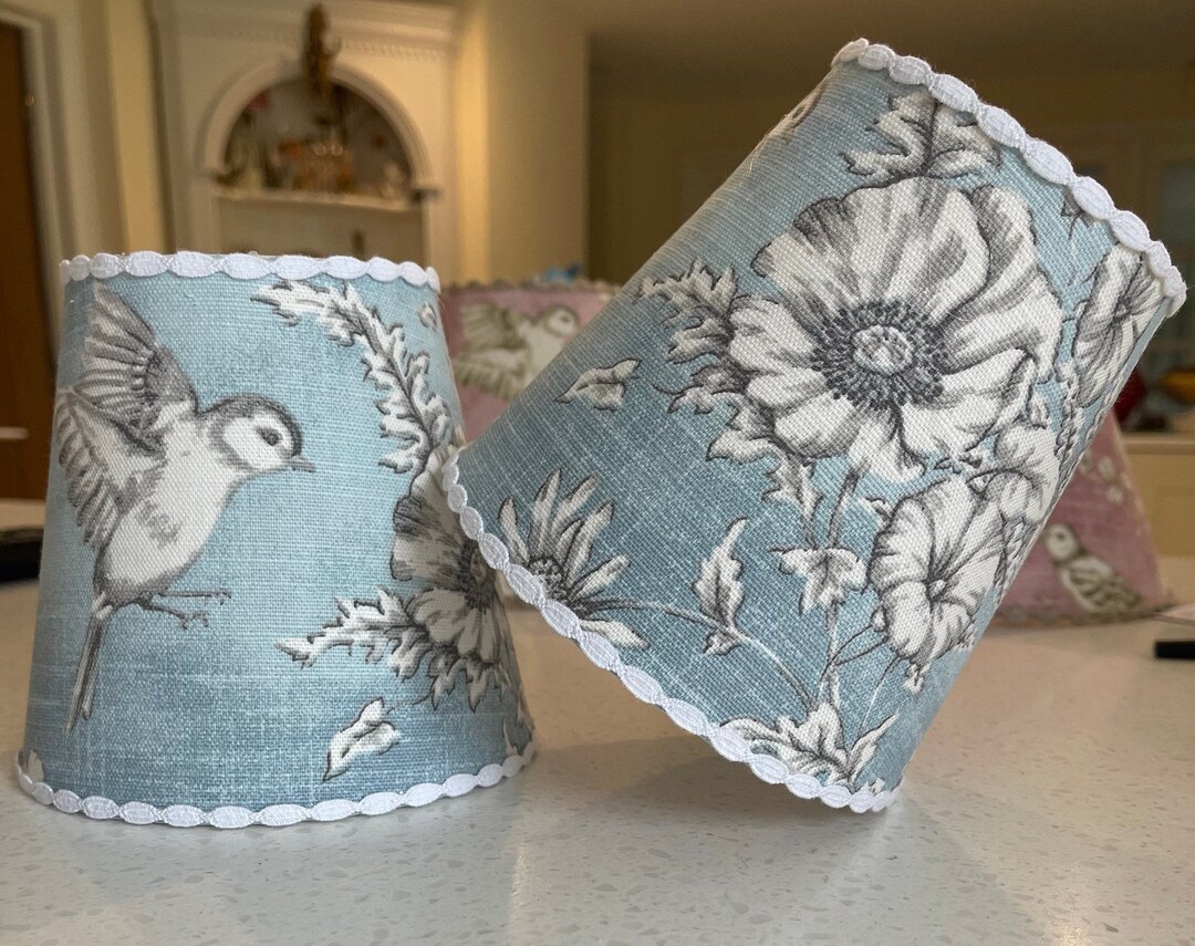 Handmade Lampshades Toile De Jouy Table Lampshade French Shabby Chic ...