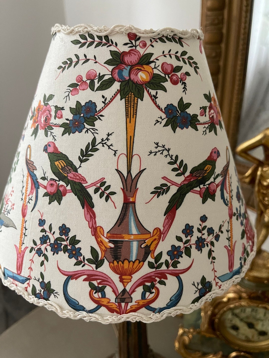 Handmade Lampshades Toile De Jouy Table Lampshade French Shabby Chic ...