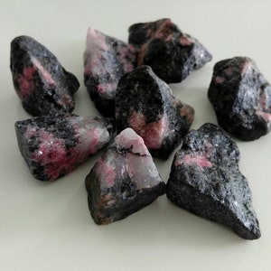 Rough Rhodonite Stone Specimens From Madagascar Large One Inch Natural ...