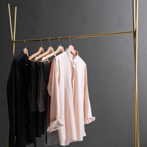 Industrial Clothes Rack Gold Clothing Rack Standing Coat - Etsy