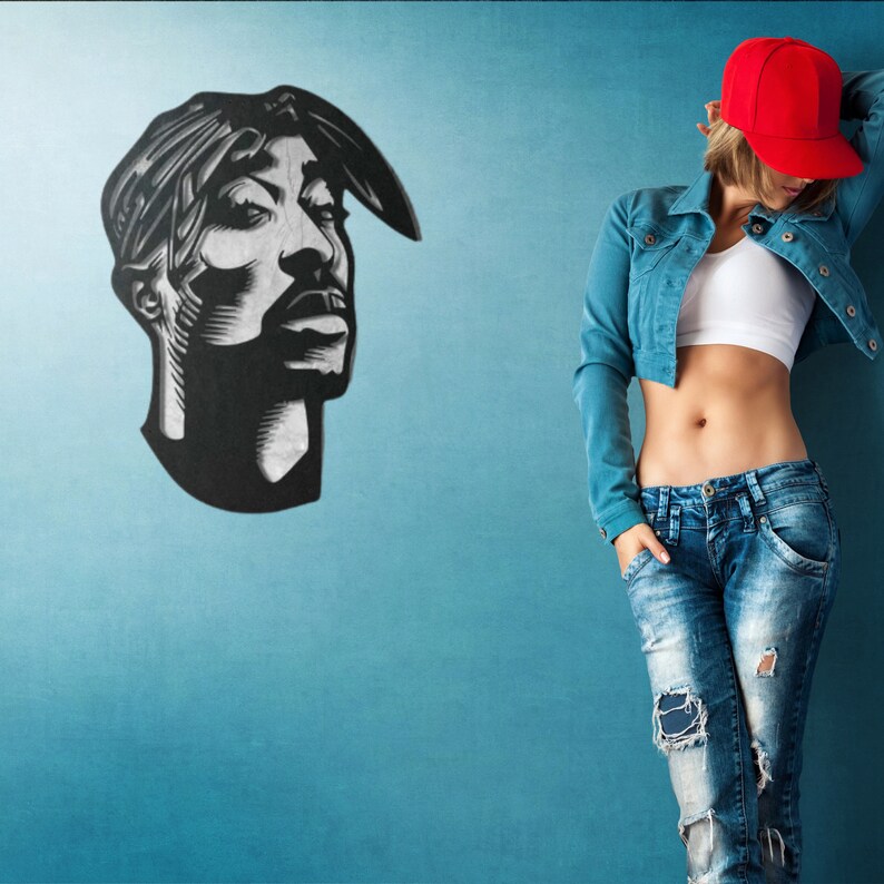 Tupac Metal Wall Art 2Pac Wall Sign Tupac Wall Decor for | Etsy