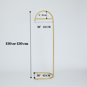 Metal Gold Clothing Rack, Free Standing Coat Rack, Industrial Clothes ...