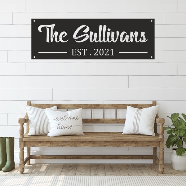 Metal Name Sign Year - Etsy
