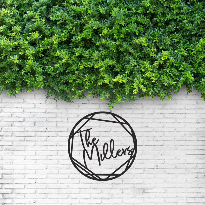 Custom Modern Family Name Sign Personalized Last Name Sign - Etsy