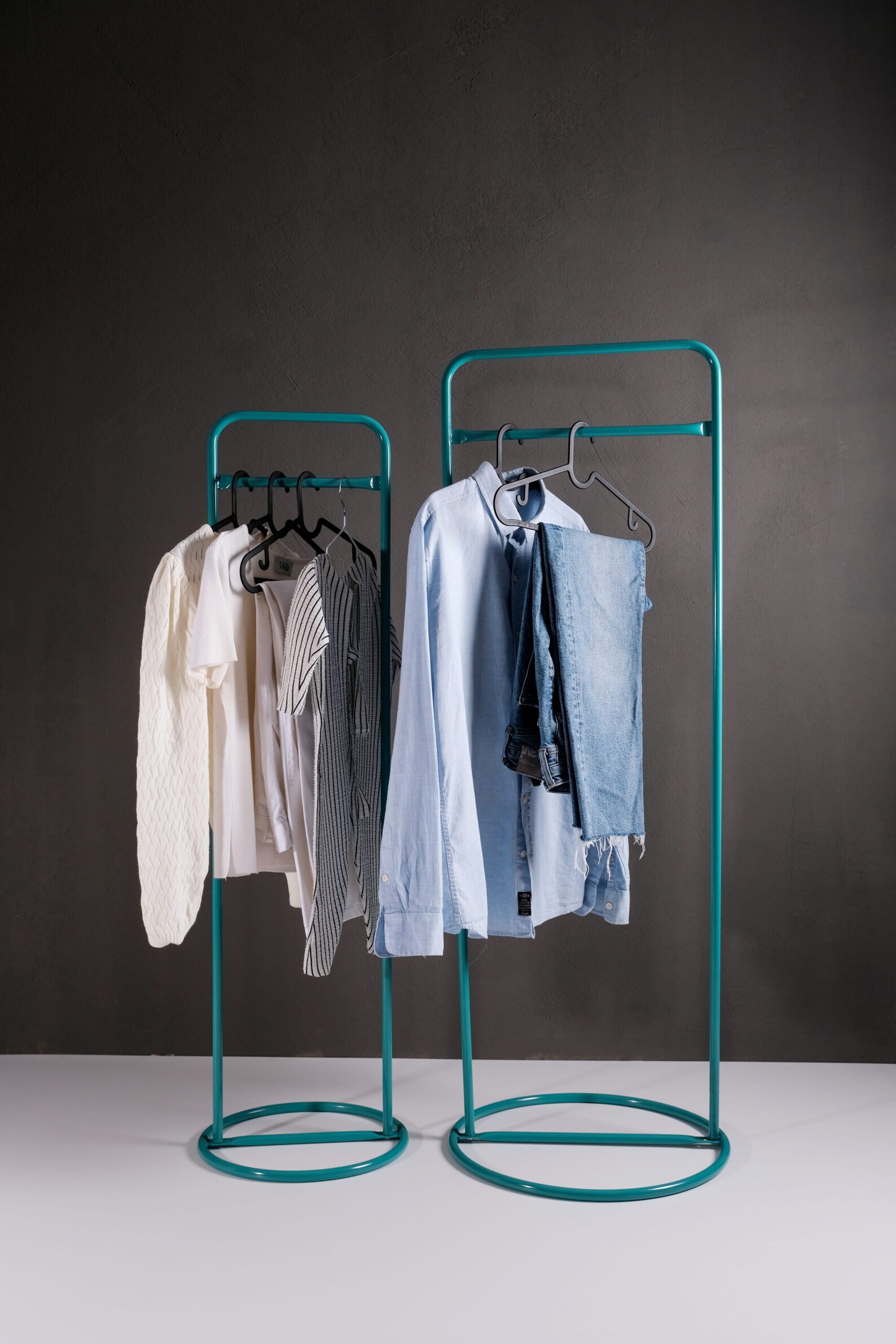 Twin Clothes Rack Set Industrial Clothing Rack Clothes - Etsy