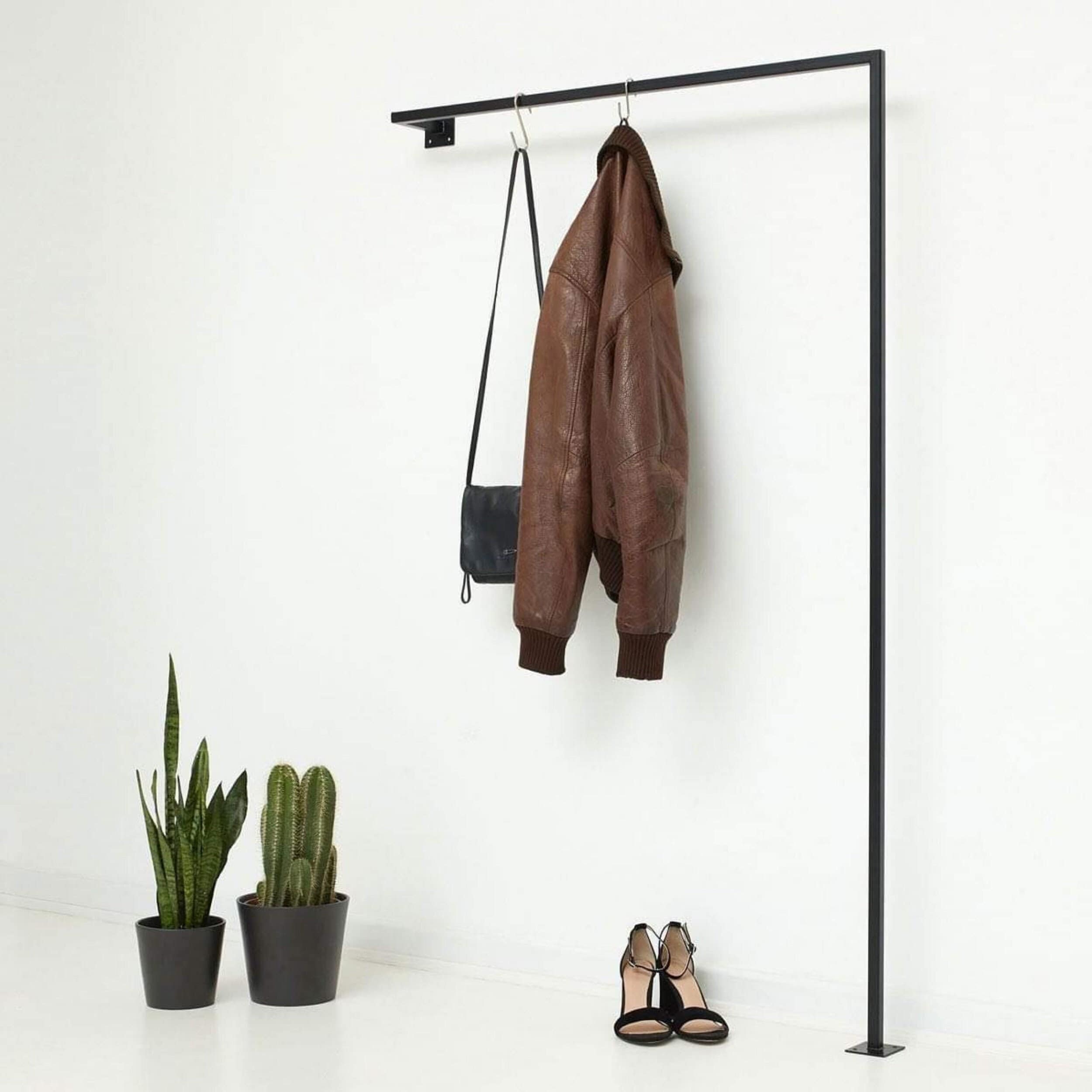 Wall Mounted Clothing Rack Metal Clothes Rack Standing Coat - Etsy UK