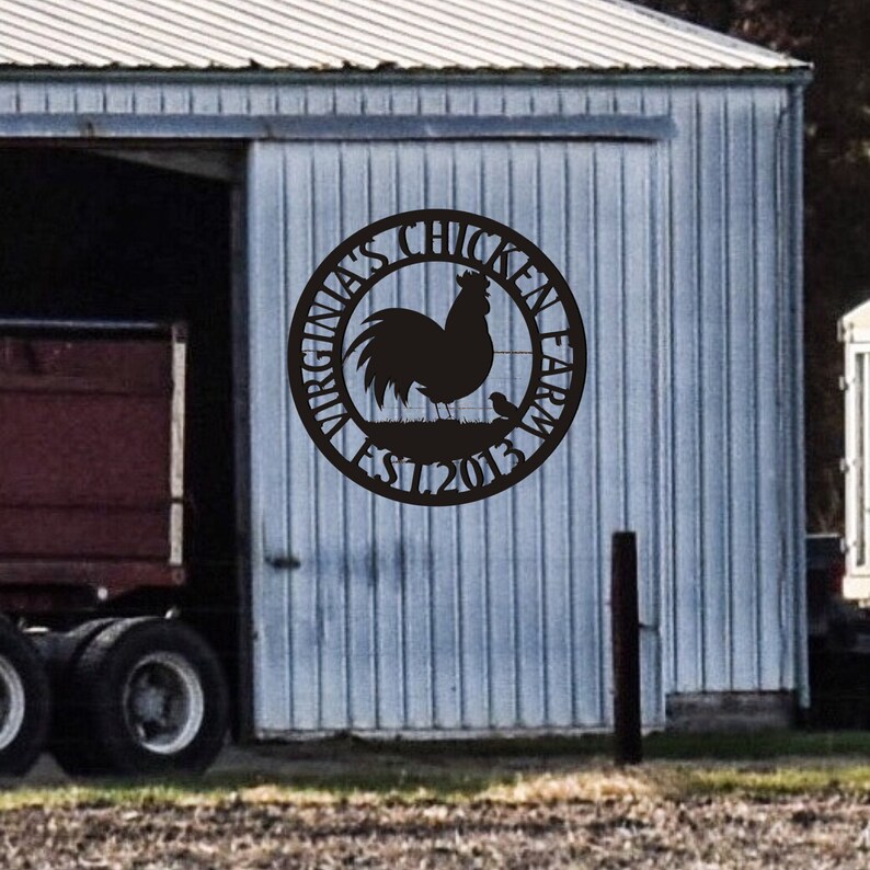 Chicken Coop Signs Black Metal Chicken Wire Custom Chicken - Etsy