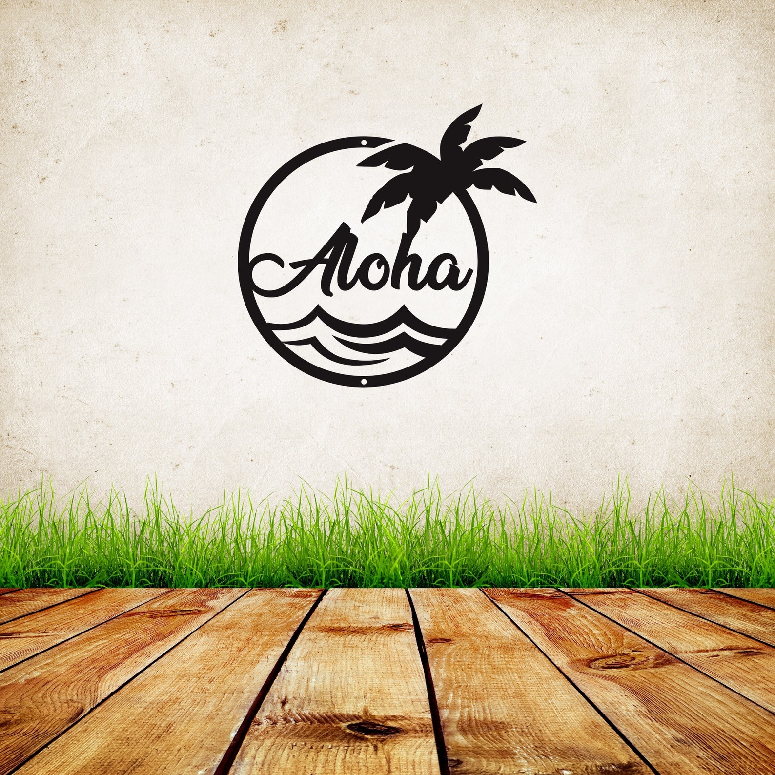 Metal Wall Art Decor Hawaii Aloha Sign Custom Hanging - Etsy