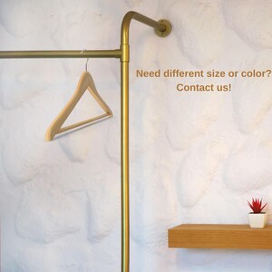 Custom Wall Mounted Clothing Rack, Two Tier Clothes Rack Gold Coat Rack ...