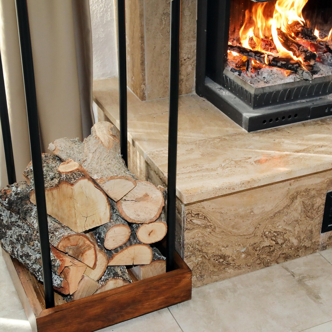 Custom Firewood Holder Metal Wood Firewood Rack Indoor - Etsy
