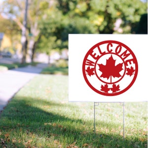 Welcome to Canada Sign, Metal Wall Art Decor, Steel Hanging for Indoor ...