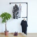 Wall Mounted Black Clothing Rack, Metal Two Tier Clothes Rack ...