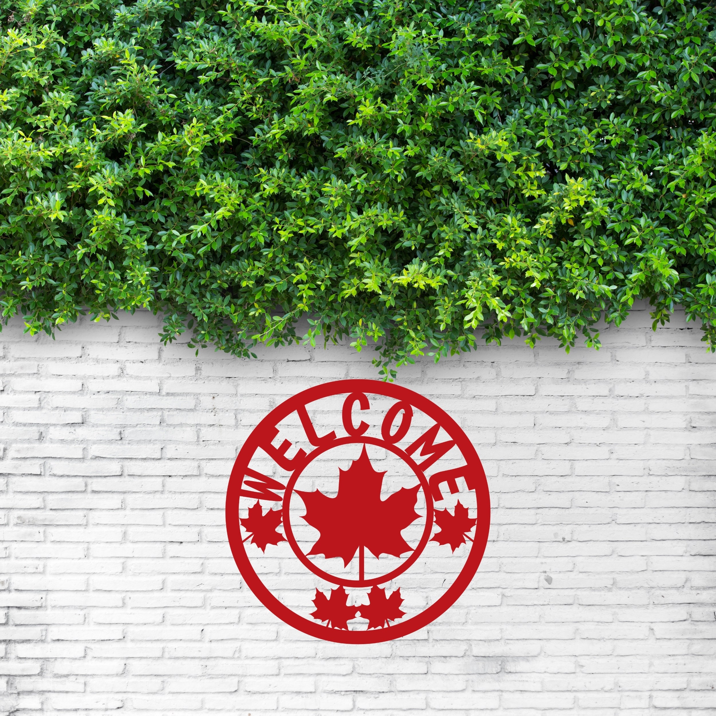 Welcome to Canada Sign Metal Wall Art Decor Steel Hanging | Etsy