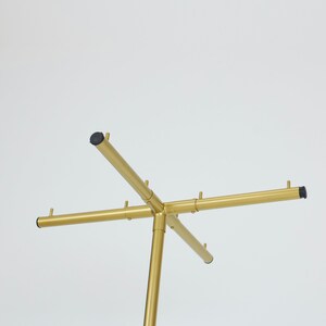 Gold Custom Clothing Rack, Modern Standing Coat Rack, Metal Industrial ...