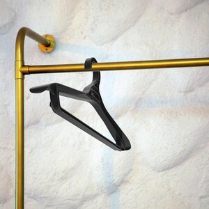 Custom Wall Mounted Clothing Rack, Two Tier Clothes Rack Gold Coat Rack ...