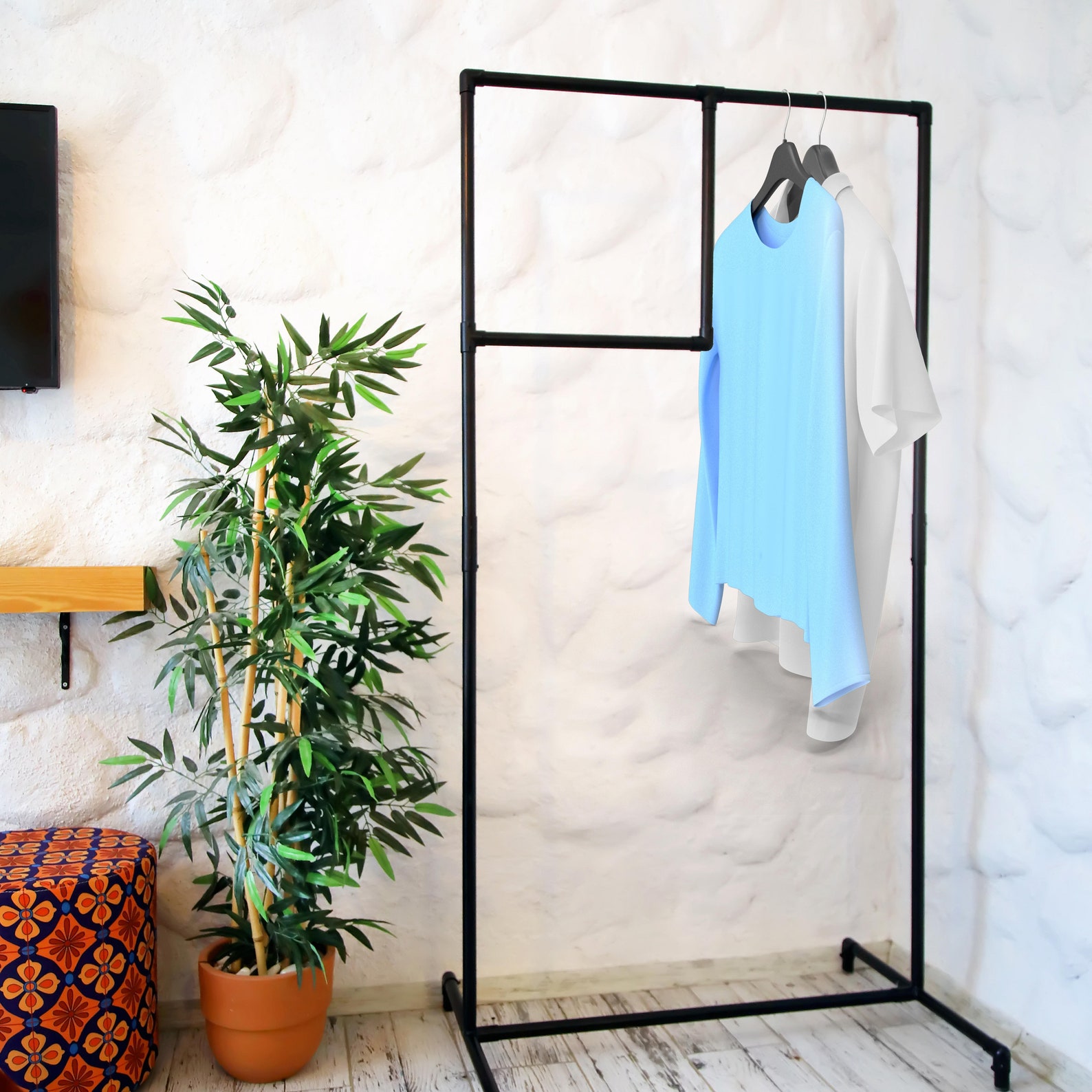 Free Standing Clothing Rack Modern Boutique Display Clothes - Etsy