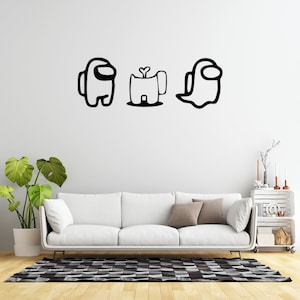 Among Us – Metal Wall Decor Set, Gamer Metal Wall Art, Metal Wall Art ...