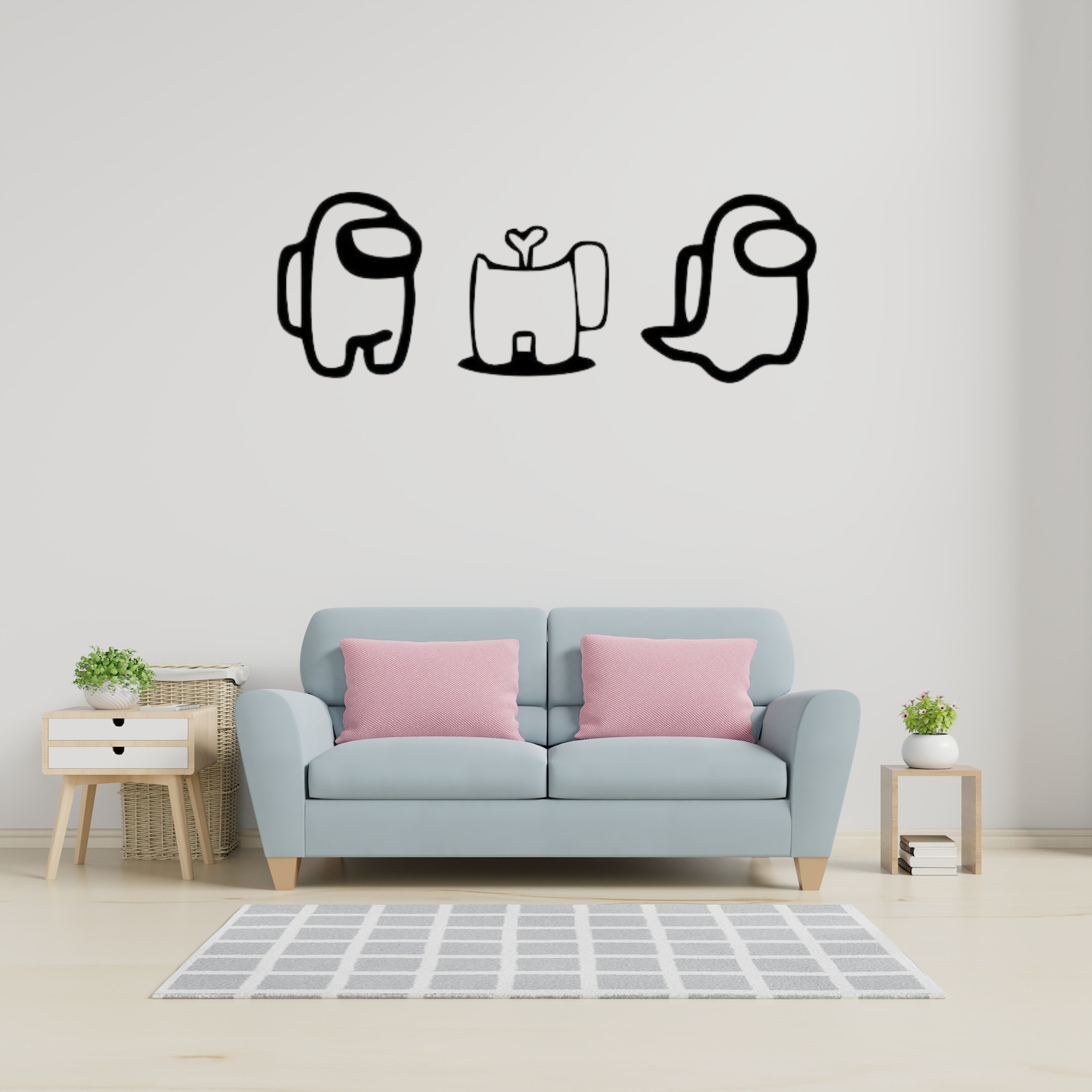 Among Us Metal Wall Decor Set Gamer Metal Wall Art Metal - Etsy