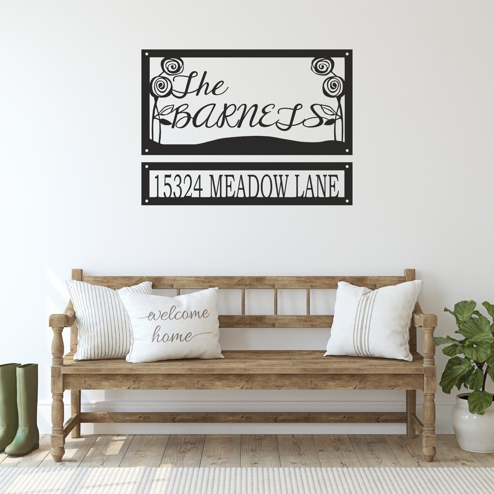 Custom Metal Family Name and Address Sign Large Metal - Etsy