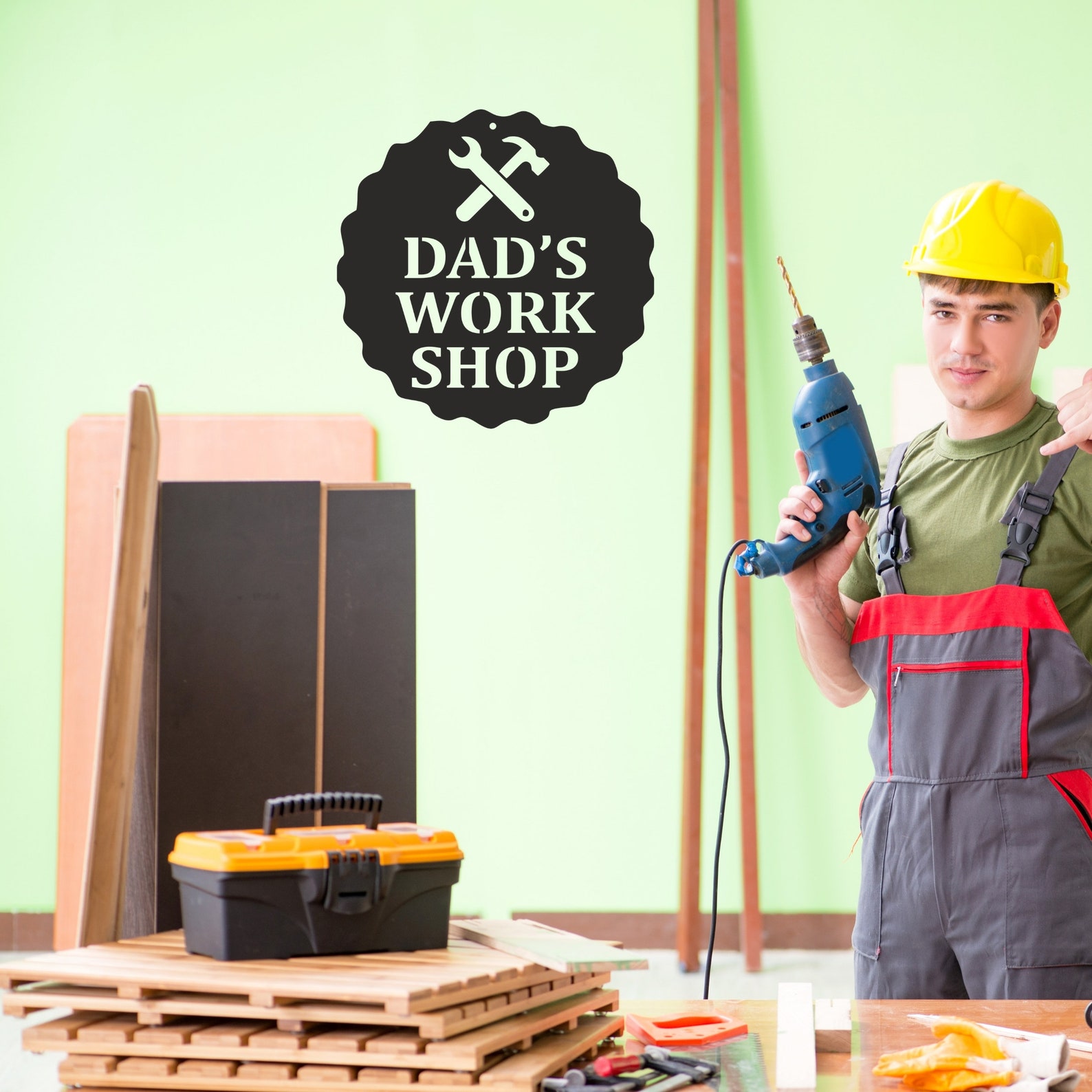 Personalized Metal Workshop Sign Custom Dad's Work Shop | Etsy