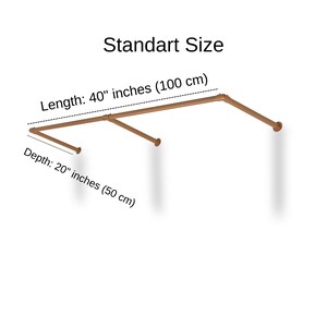 Copper and Gold Clothing Rack, Wall Mounted Clothes Rack, Industrial ...