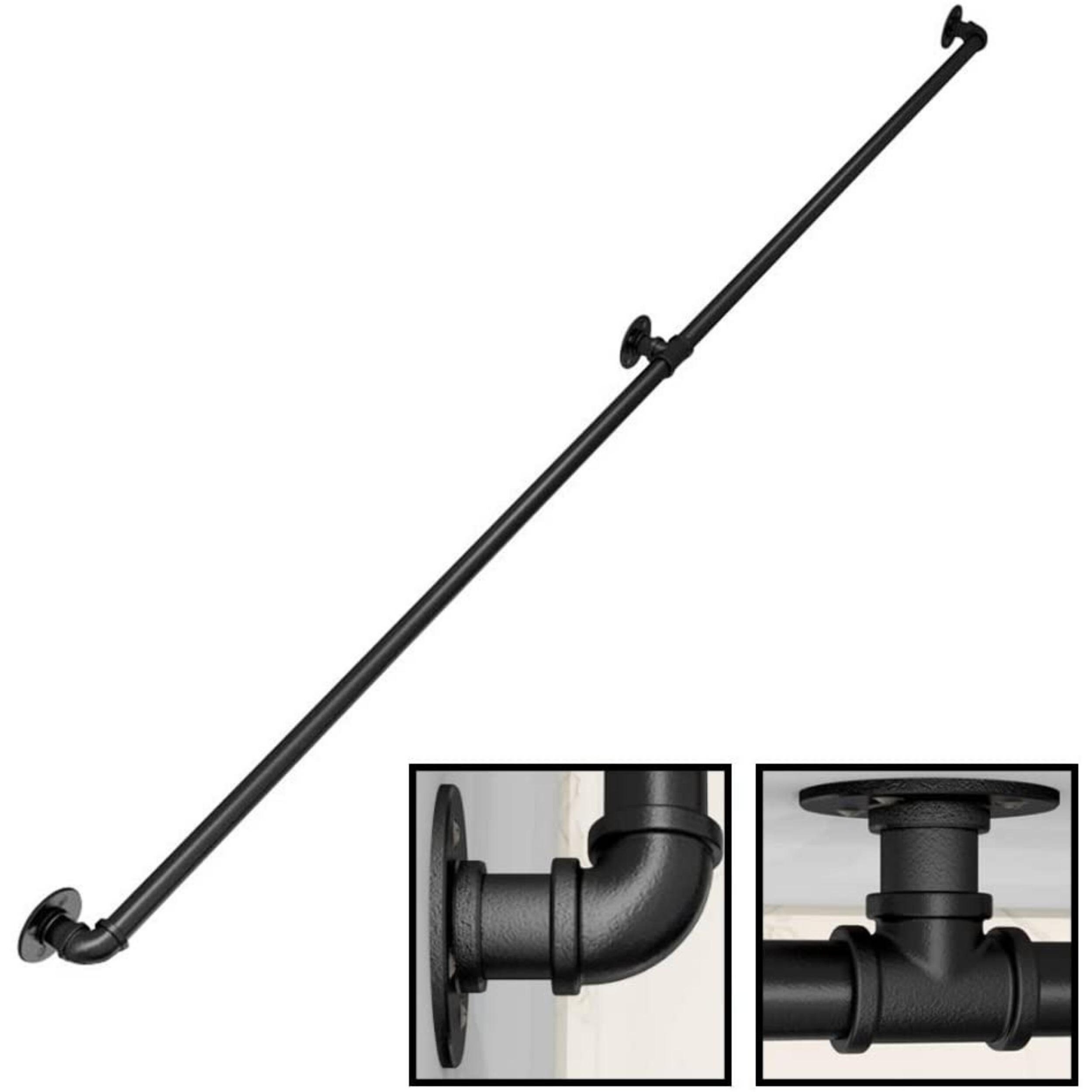 Industrial Handrail for Stairs With Bracket Wall Mounted - Etsy