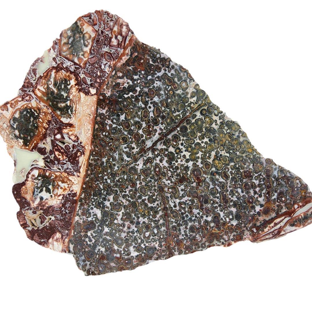 Leopard Jasper, Slab, Cabbing Rough, Lapidary, Gemstone, Specimen, #R ...