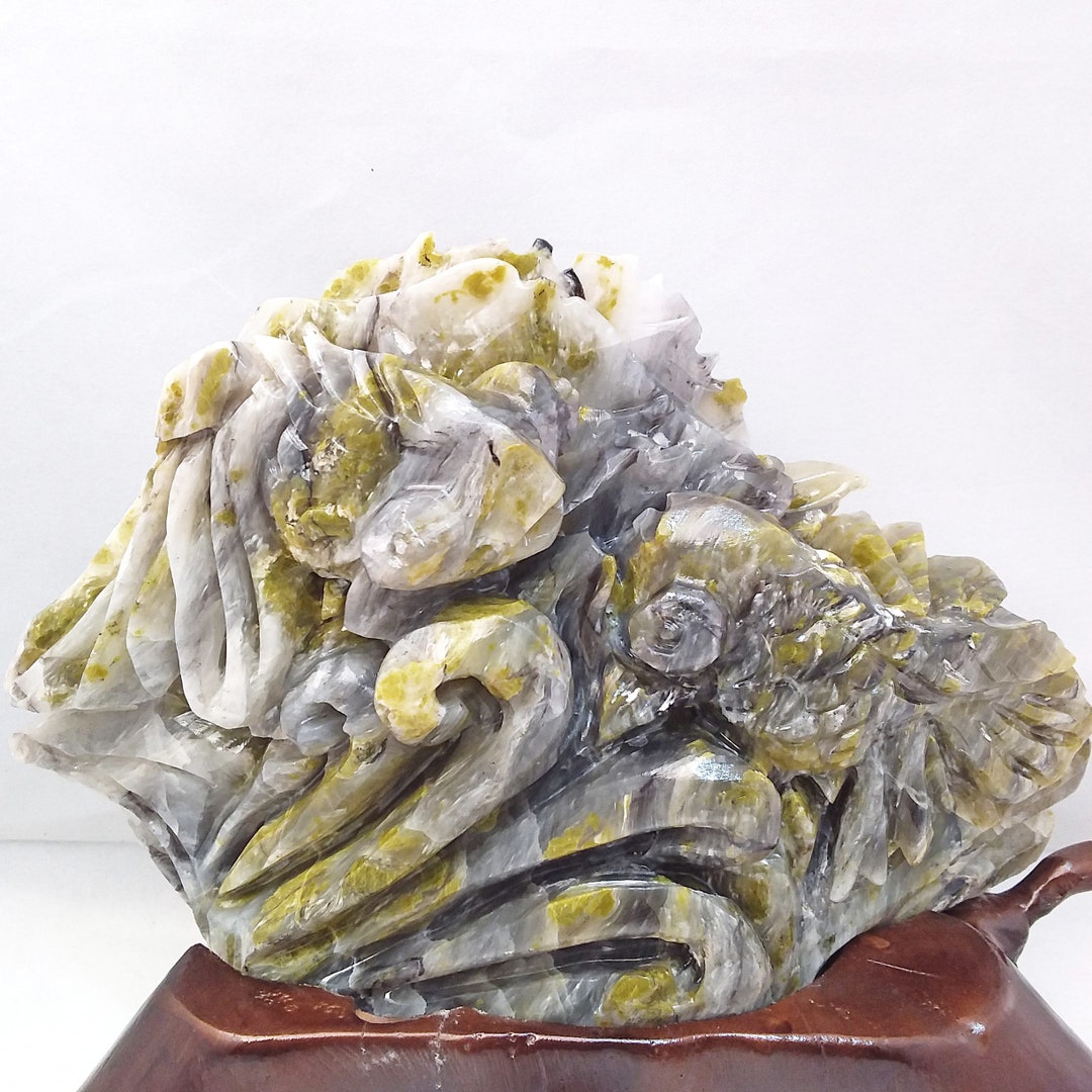 Lantian Jade, Goldfish, 11", Animal, Fish, Carving, Display, Specimen ...