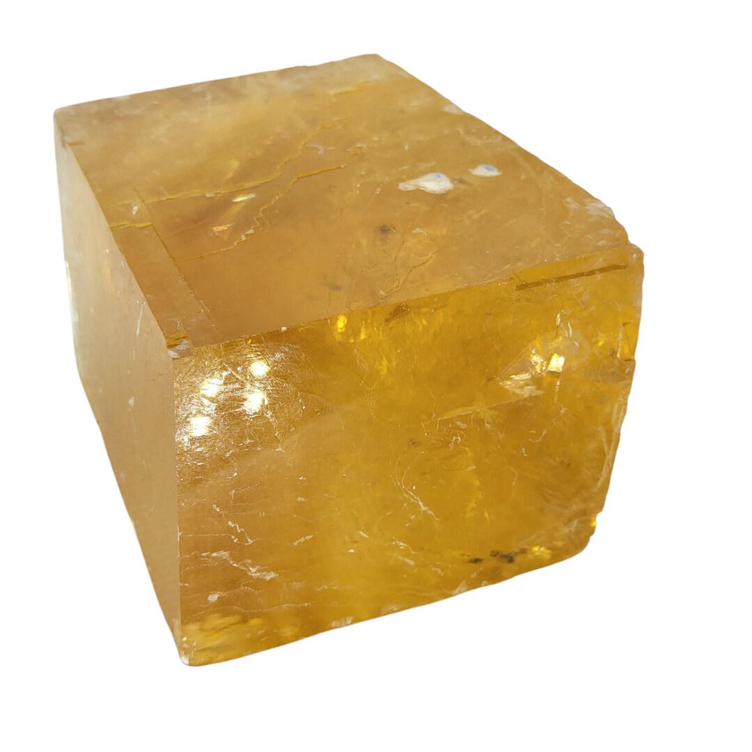 Honey Calcite, 2.5", Viking Sunstone, Iceland Spar, Cube, #R-6511 - Etsy