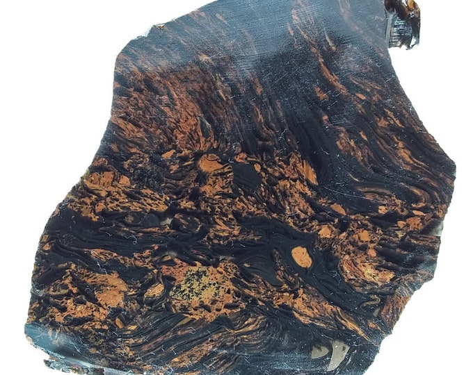 Gold Sheen Mahogany Obsidian, Slab, Cabbing Rough, Lapidary, Gemstone ...