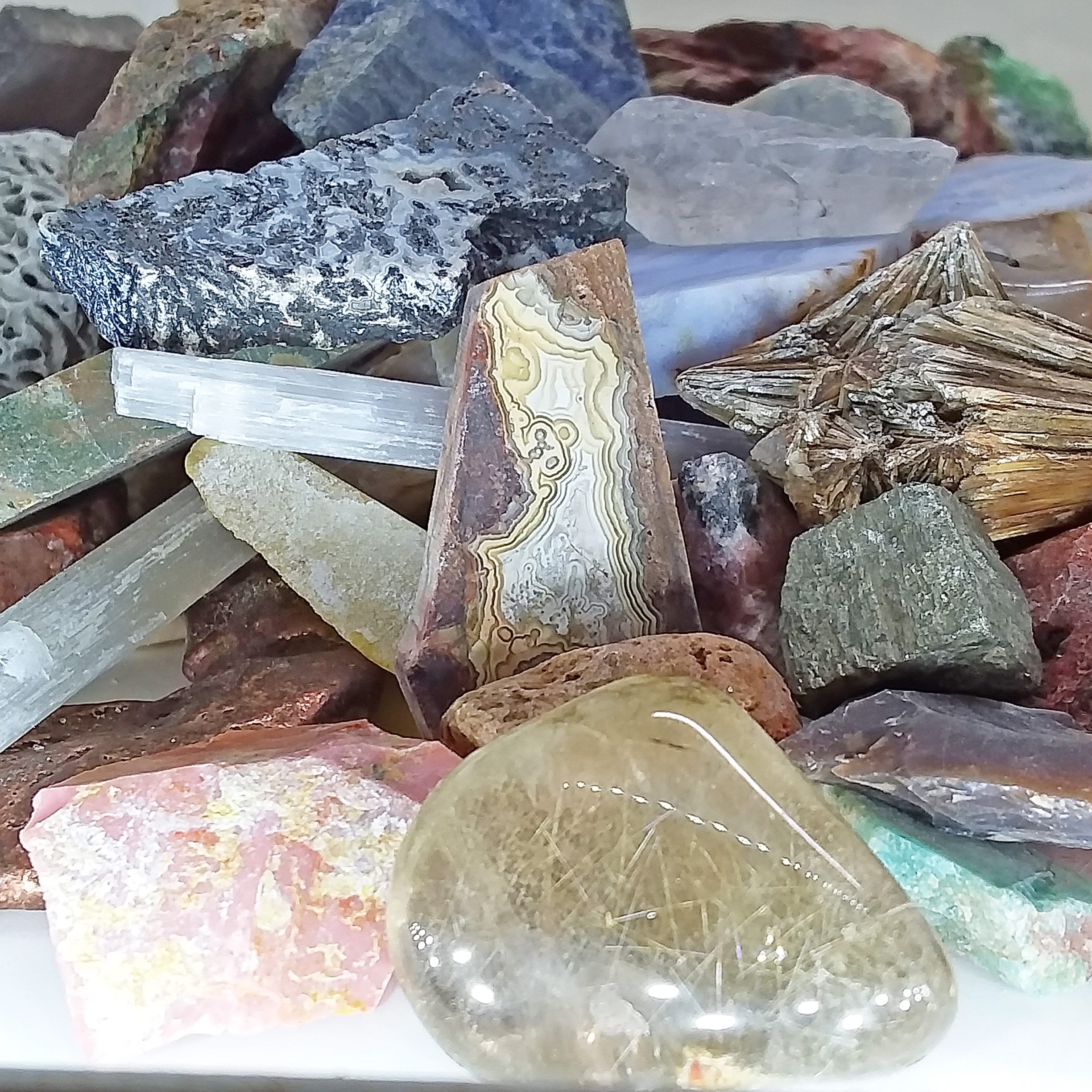 Gemstone Treasure Box Chest Collection Gemstones Crystals | Etsy